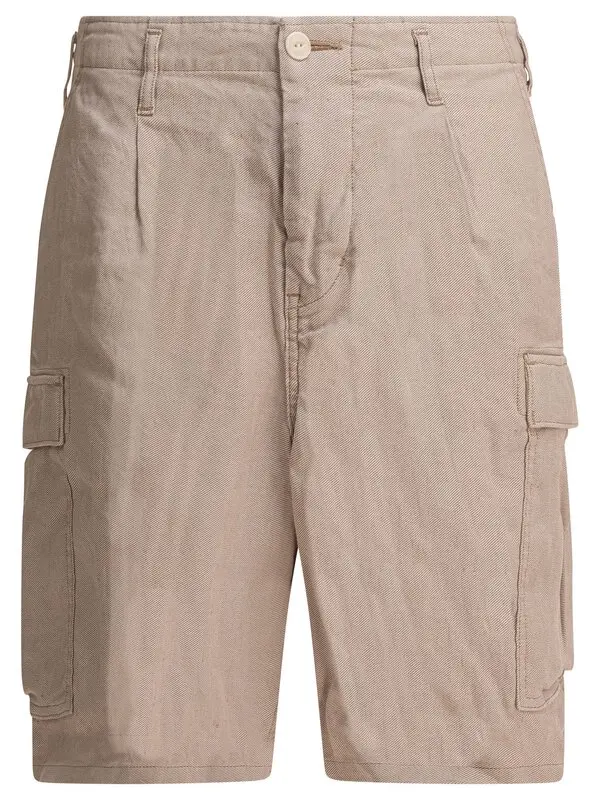 NONNATIVE Linen-acetate Cargo Shorts - Beige