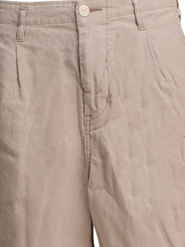NONNATIVE Linen-acetate Cargo Shorts - Beige