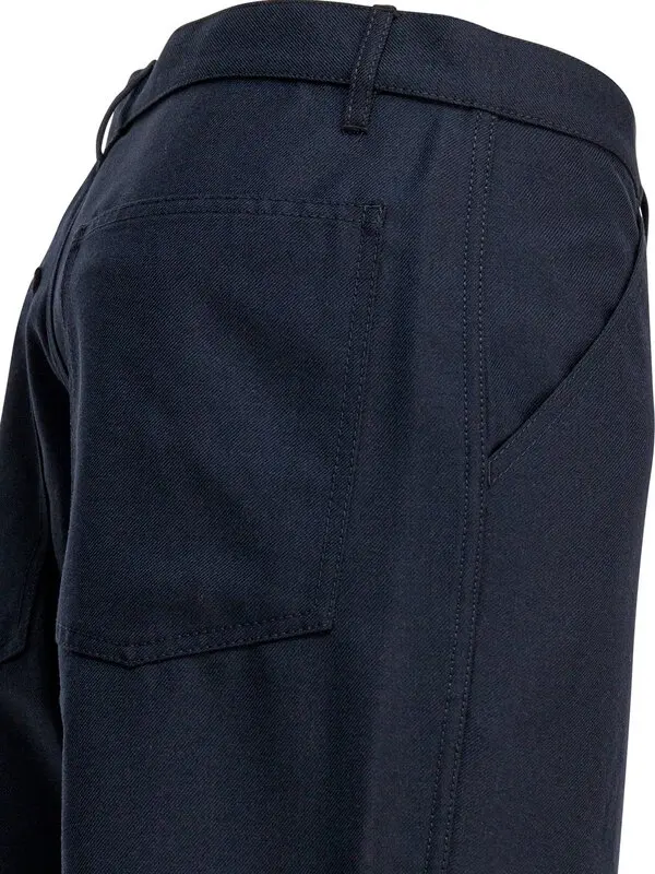 Comme Des Garçons Wool-blend Trousers - Blue