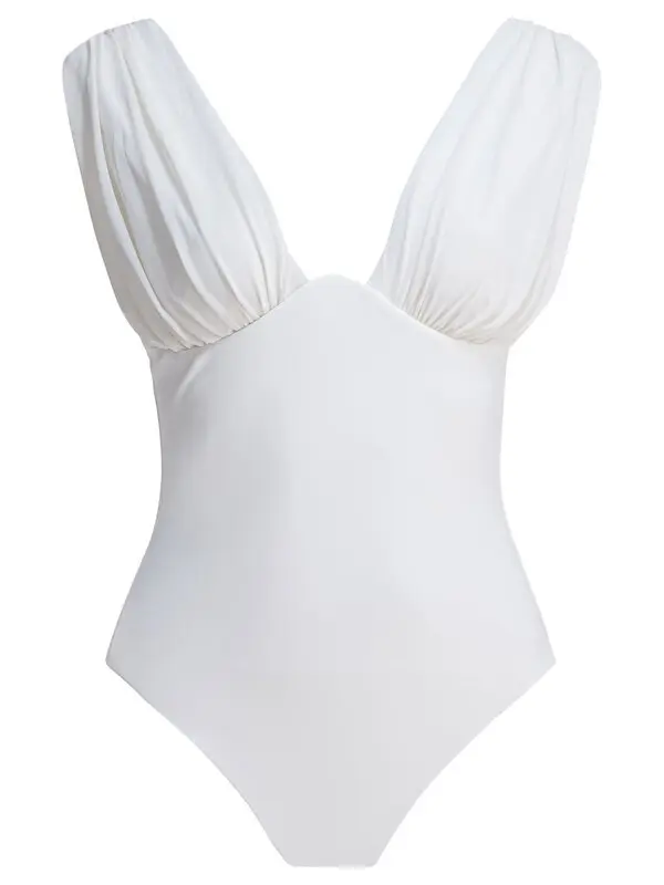 Zimmermann Draped One-piece Swimsuit - White