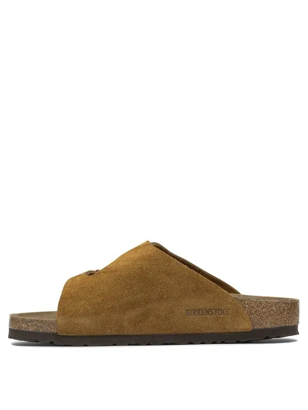 BIRKENSTOCK Zurich Suede Slides With Adjustable Buckles - Brown