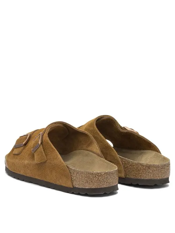 BIRKENSTOCK Zurich Suede Slides With Adjustable Buckles - Brown