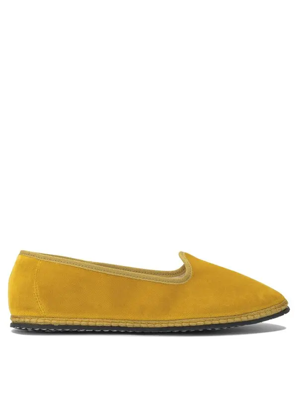 VIBI VENEZIA Velvet Ballerinas - Yellow