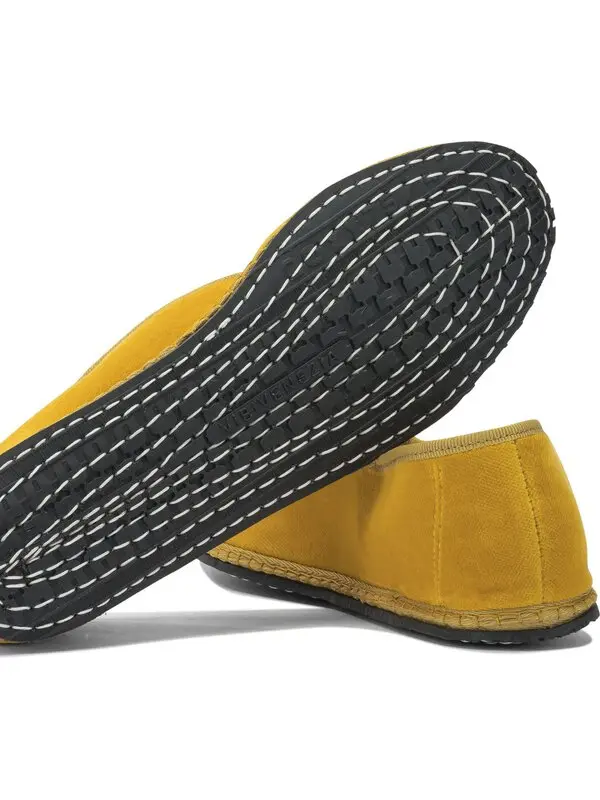 VIBI VENEZIA Velvet Ballerinas - Yellow