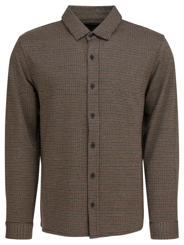 Vince Houndstooth Shirt - Brown