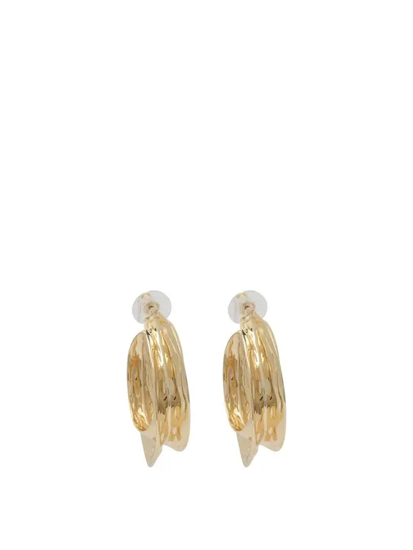 SELF-PORTRAIT Plated Hoop Earrings - Gold