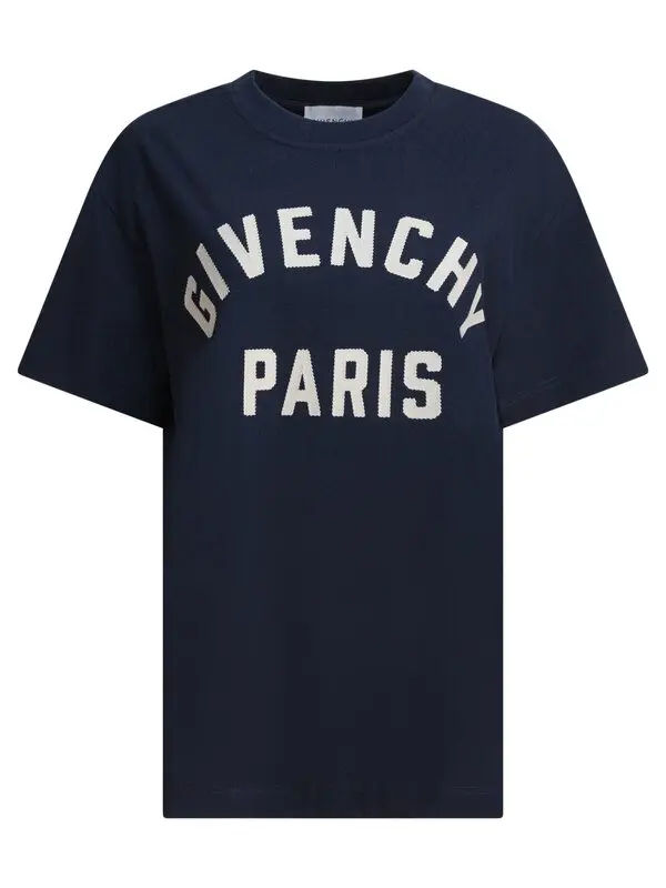 Givenchy T-shirt With Paris Logo - Blue