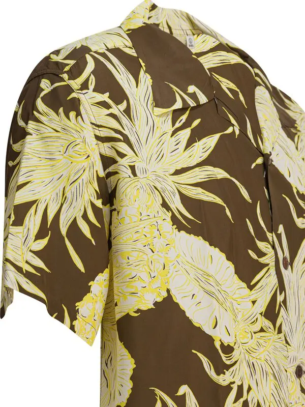 SUN SURF Island Pineapple' Shirt - Brown