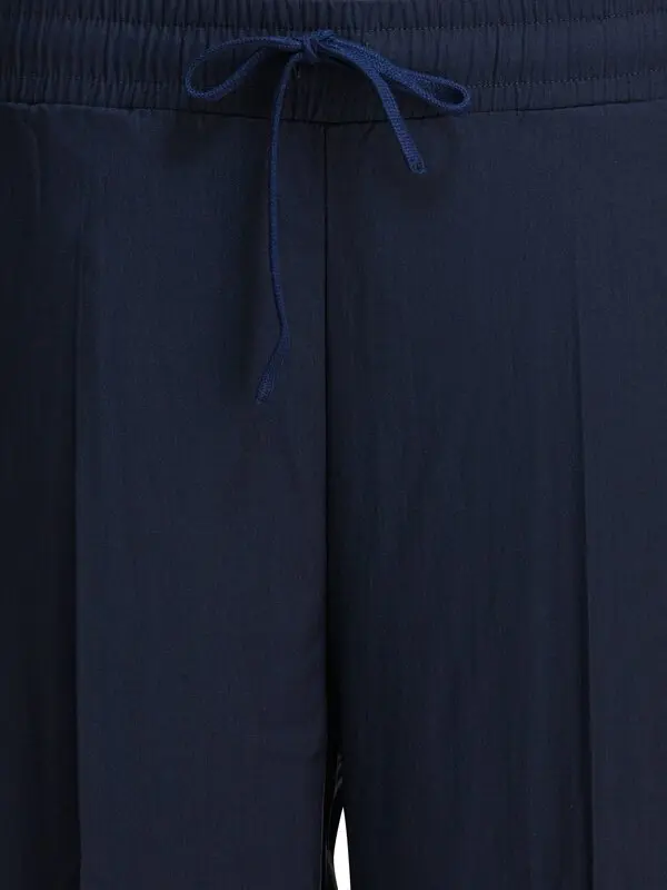 ALTUM Elastic Waist Straight Trousers - Blue