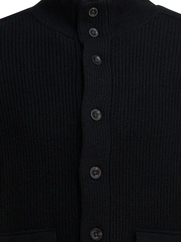 Ralph Lauren Wool Cardigan With Mock Neckline