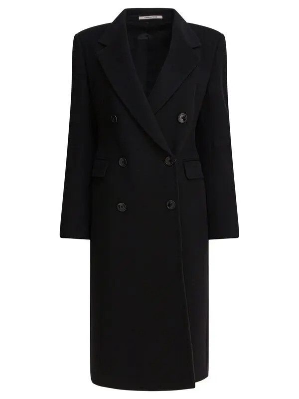 Tagliatore Cashmere Double-breasted Coat - Black