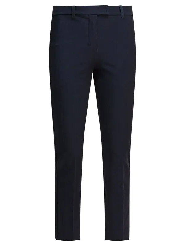 Max Mara Stretch Cotton-blend Flared Trousers