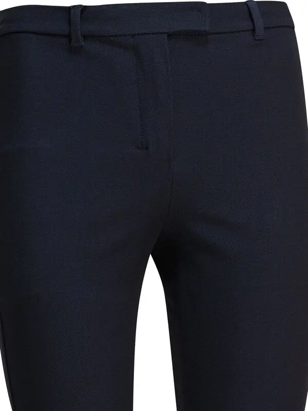 Max Mara Stretch Cotton-blend Flared Trousers