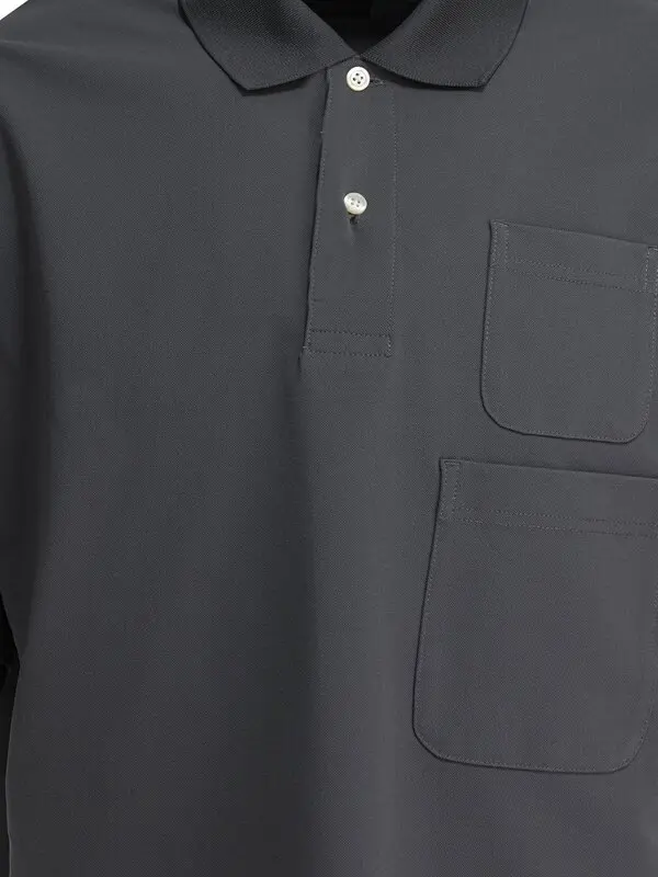 DAIWA PIER39 Polo Shirt With Two Pockets - Grey
