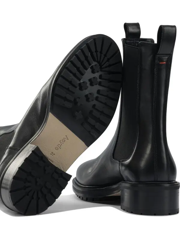 AeydĒ Calfskin Leather Chelsea Boots - Black