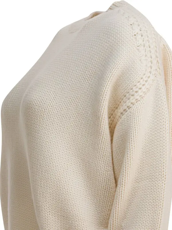 SA SU PHI Cashmere Crew-neck Sweater - White