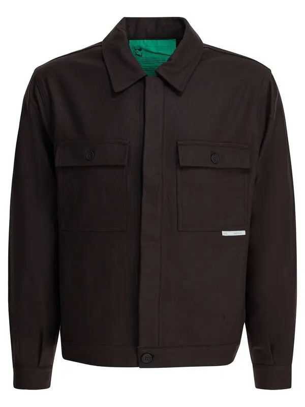 GR10K Wool-blend Overshirt Jacket