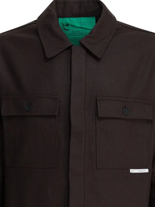 GR10K Wool-blend Overshirt Jacket