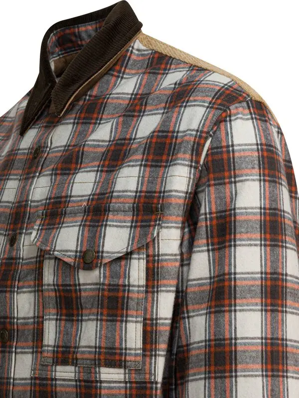 Junya Watanabe Check Overshirt Jacket - Brown