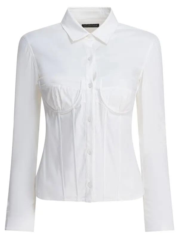 Balenciaga Stretch Poplin Corset Shirt
