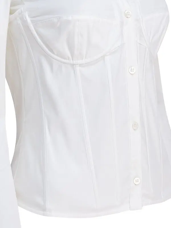 Balenciaga Stretch Poplin Corset Shirt