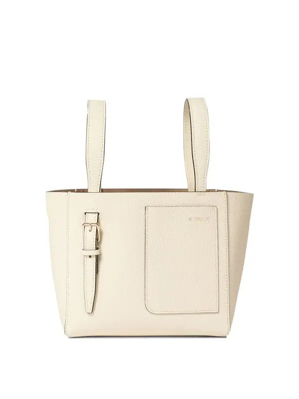 VALEXTRA Soft Micro Bucket Bag - White