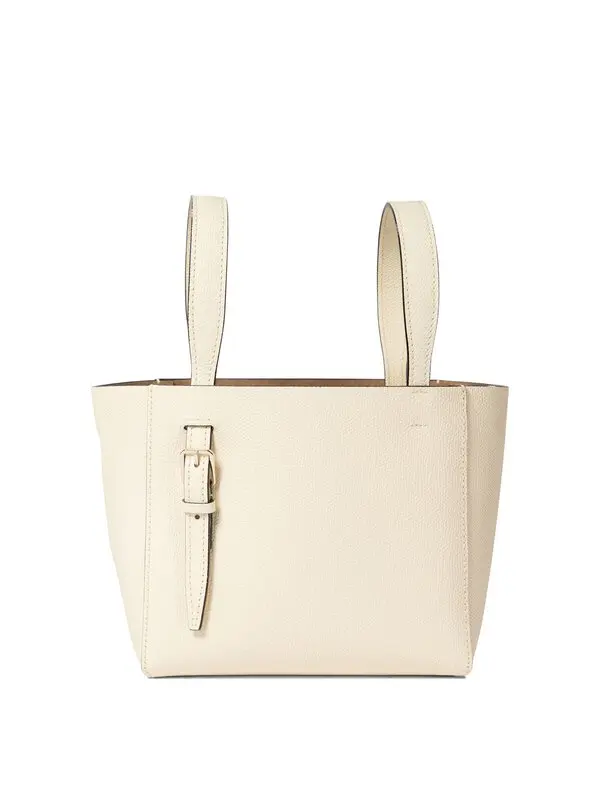 VALEXTRA Soft Micro Bucket Bag - White