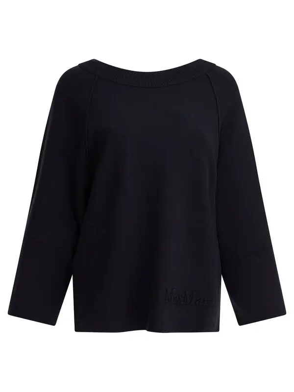 Max Mara Viscose And Wool Blend Sweater - Blue
