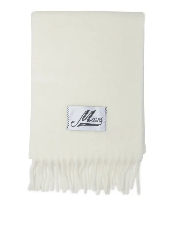 Marni Alpaca Scarf - White