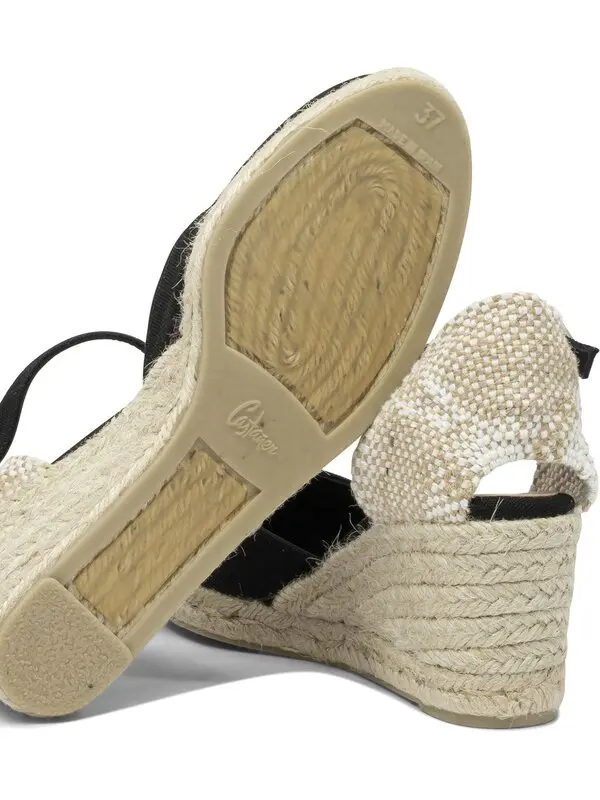 CastaÑer Carol 70mm High Espadrilles - Black