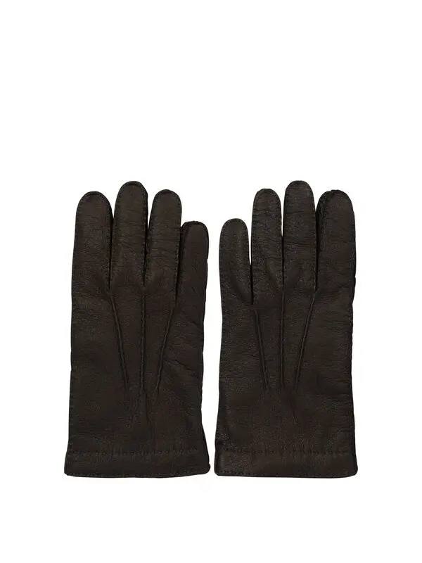 RESTELLI 42/f Leather Gloves - Brown