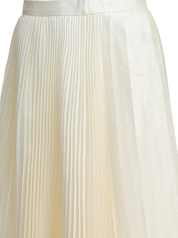 SANDBEIGE Pleated Skirt - White