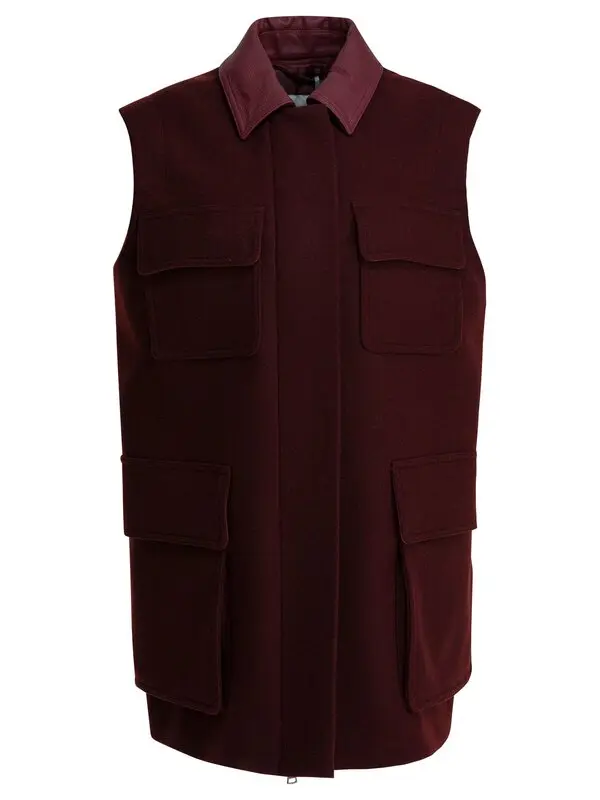 Max Mara Wool And Alpaca Sleeveless Jacket - Red