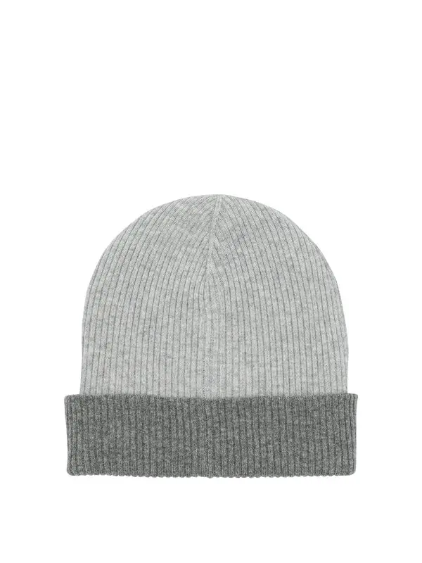 Brunello Cucinelli Reversible Cashmere Beanie - Grey