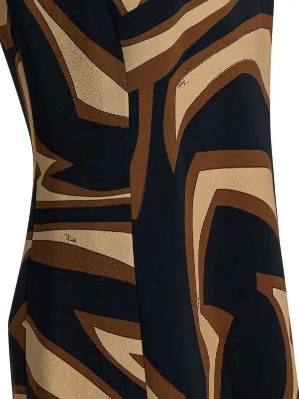 Emilio Pucci Labirinto Print Trapeze Dress