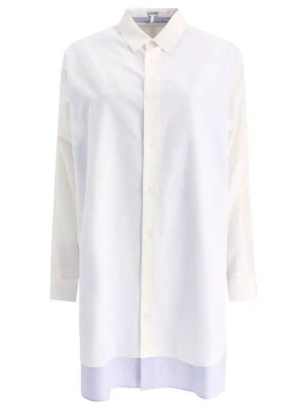 Loewe Double-layer Chemise Shirt Dress - White