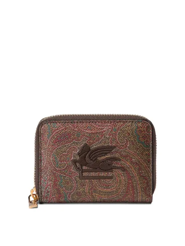 Etro Coin Purse 'arnica' With Pegasus - Bordeaux