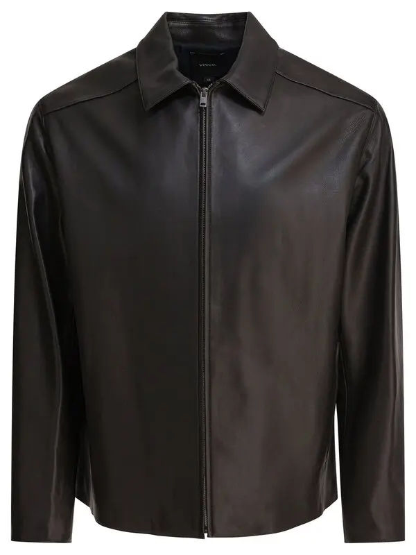 Vince Leather Zip-up Jacket