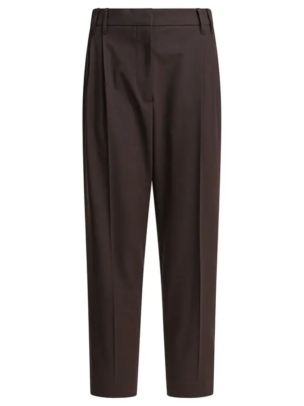 Brunello Cucinelli Slouchy Virgin Wool Blend Pants