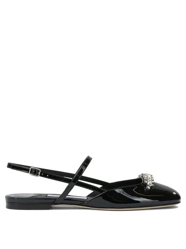 JIMMY CHOO Belinda Slingback Ballet Flats - Black