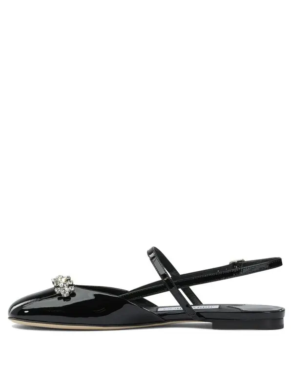JIMMY CHOO Belinda Slingback Ballet Flats - Black