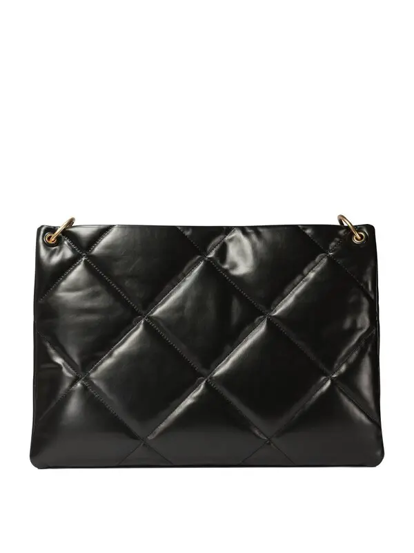 Tory Burch Kira Diamond Quilt Hobo - Black