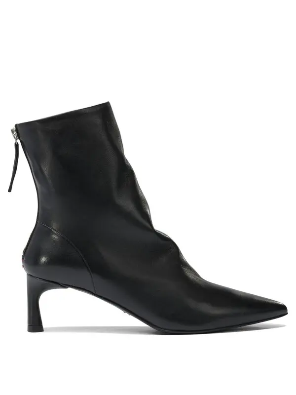 HALMANERA Leather Ankle Boots - Black