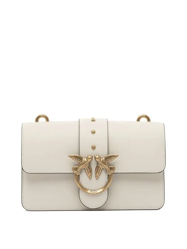Pinko Leather Crossbody Bag - White