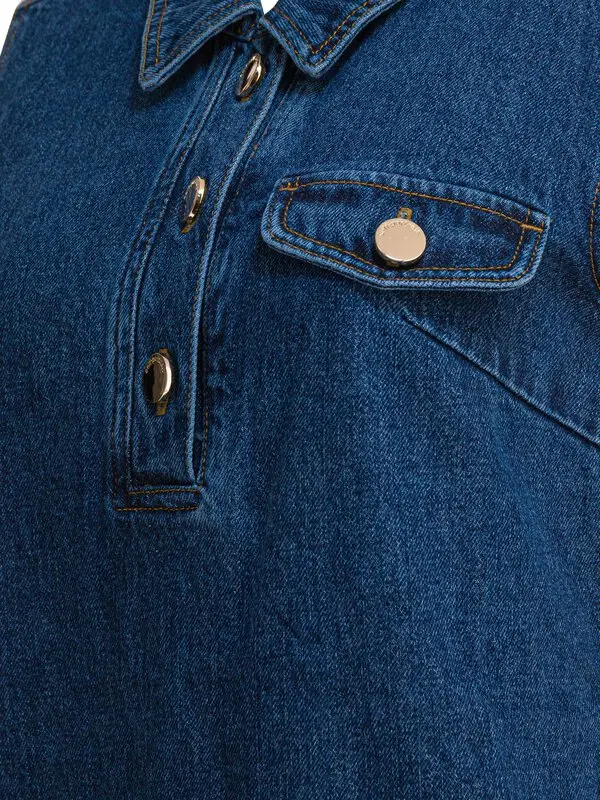 SELF-PORTRAIT Denim Mini Dress