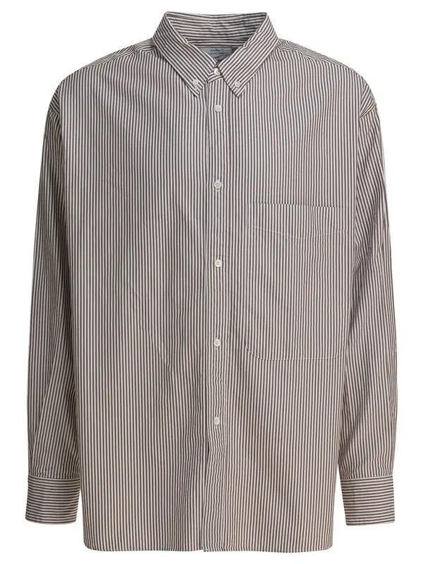 BEAMS Lisa Oxford Sn' Shirt - Brown