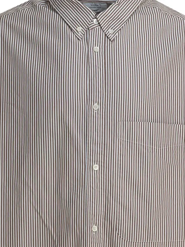 BEAMS Lisa Oxford Sn' Shirt - Brown