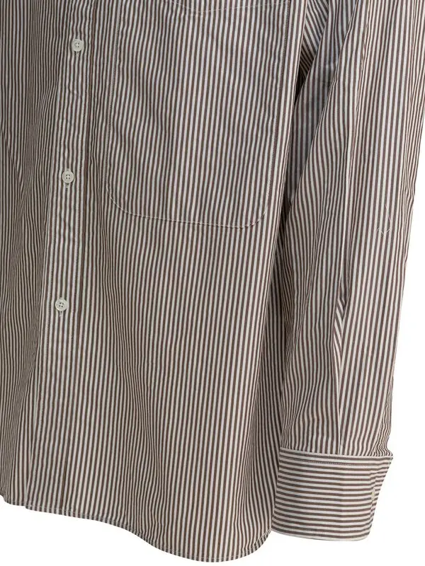 BEAMS Lisa Oxford Sn' Shirt - Brown