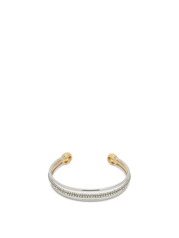 Tory Burch Embellished Bangle - Silver