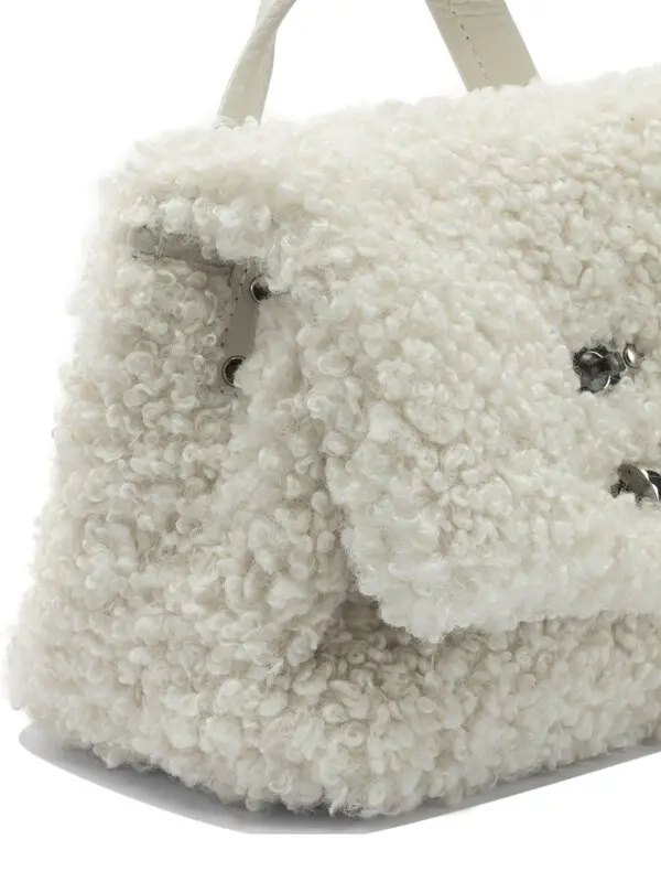 ZANELLATO Postina Dolly Faux Fur Handbag - White